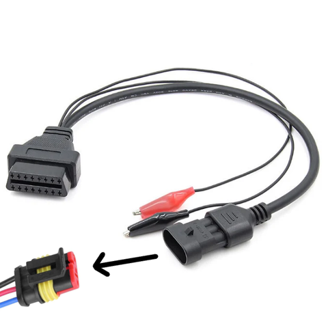 Adapter plug from OBD2 to 3-pin plug for Vespa / Piaggio euro4 – De ...