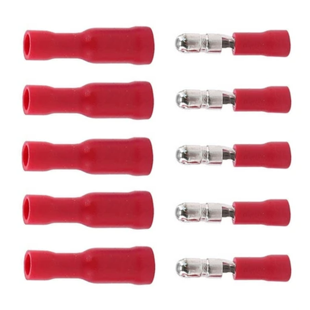 Cable lugs round male/female red | The Scooter Shop – De Scooter Shop