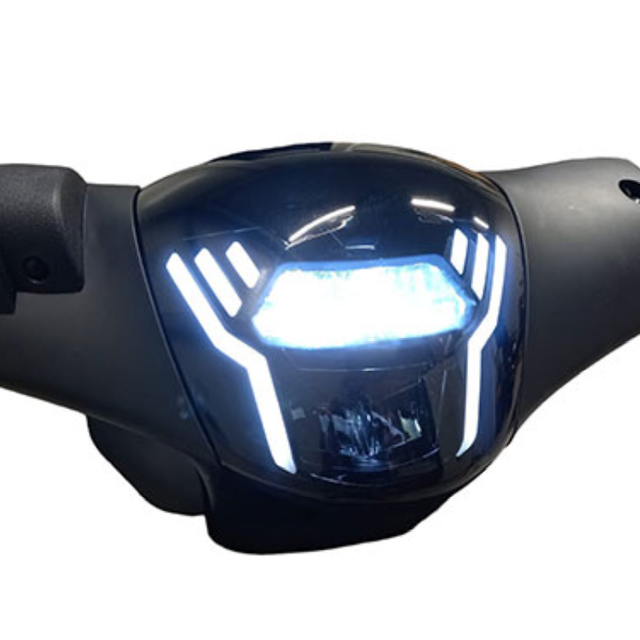 Sport-1 LED koplamp voor Piaggio Zip met smoked glas | De Scooter Shop