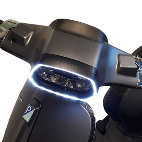LED koplamprand zwart voor Vespa Sprint | DMP EVO-1 | De Scooter Shop
